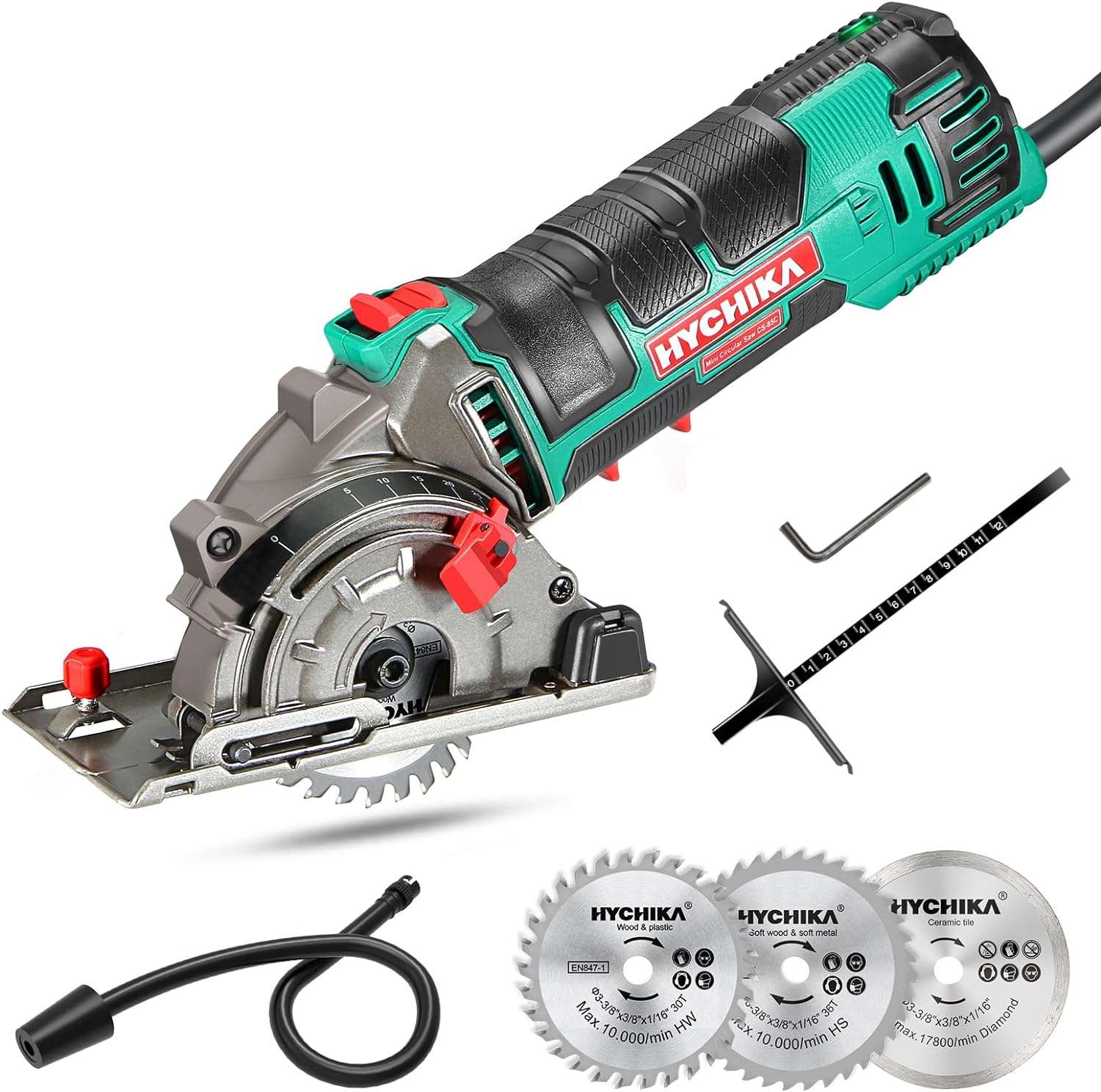 Mini Circular Saw 500W 4.0A 4500RPM Pure Copper Motor (US/EU) | HYCHIKA